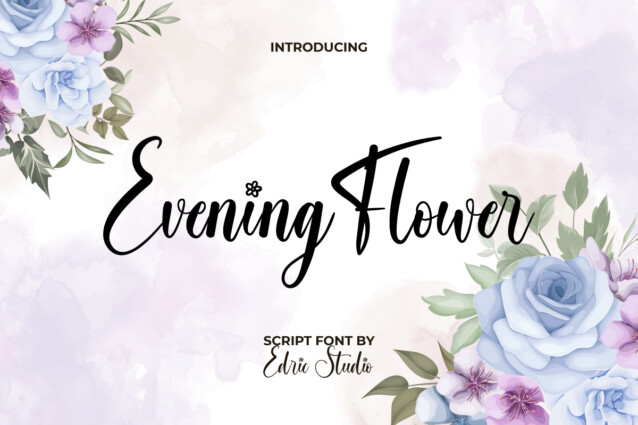 Evening Flower Font - Befonts