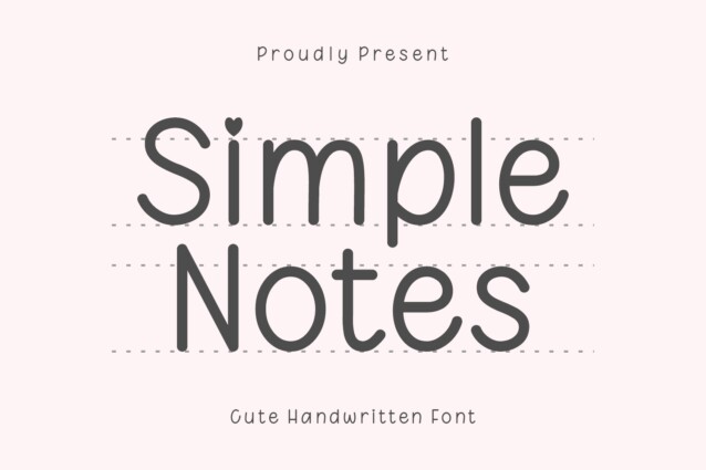 Simple Notes Font - Download Free Font