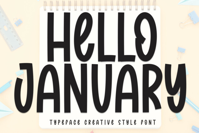 Hello January Display Font - Download Free Font