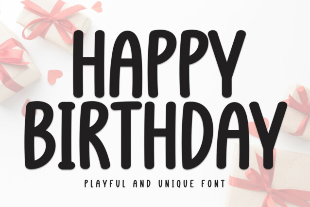 Happy Birthday Display Typeface - Download Free Font