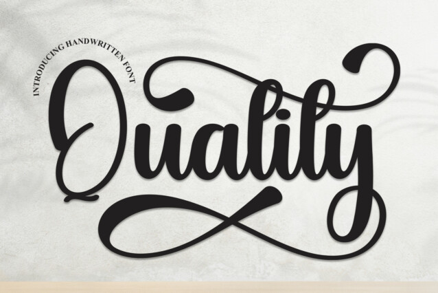 Quality Script Typeface - Download Free Font
