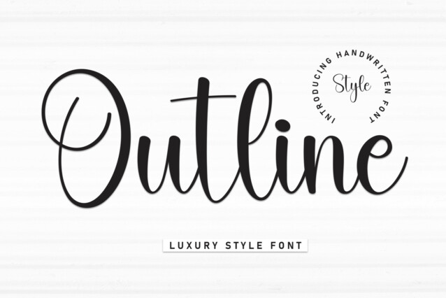 Outline Script Typeface - Download Free Font