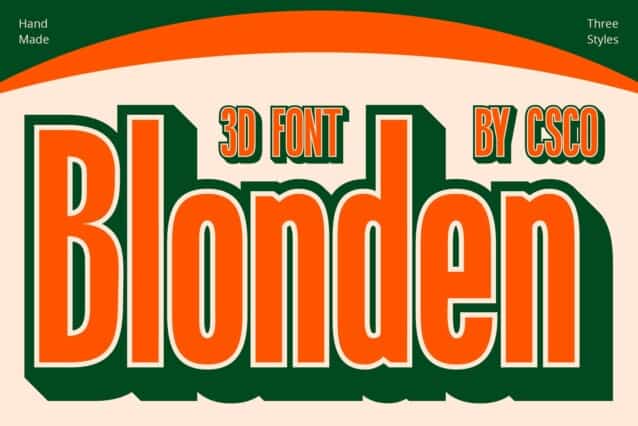 Blonden 3D Font - Download Free Font