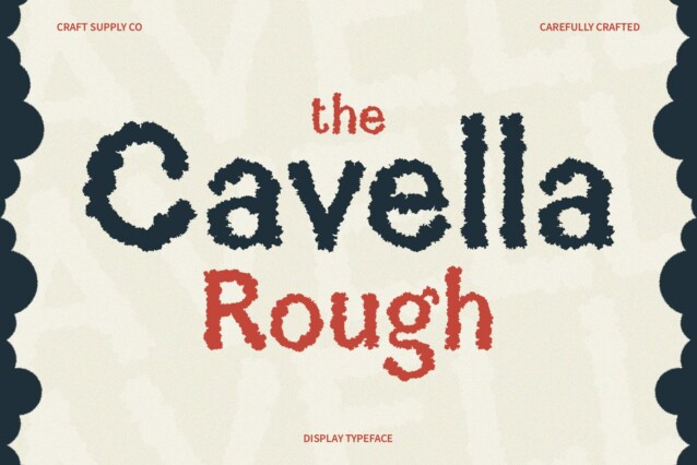 Cavella Rough Font - Befonts