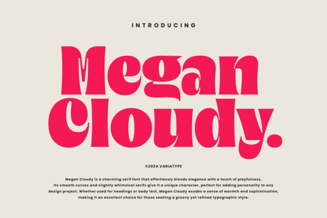 Megan Cloudy Font - Download Free Font