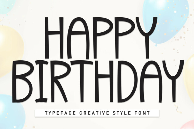 Happy Birthday Display Typeface - Download Free Font