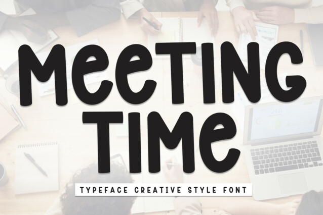 Meeting Time Display Font - Download Free Font