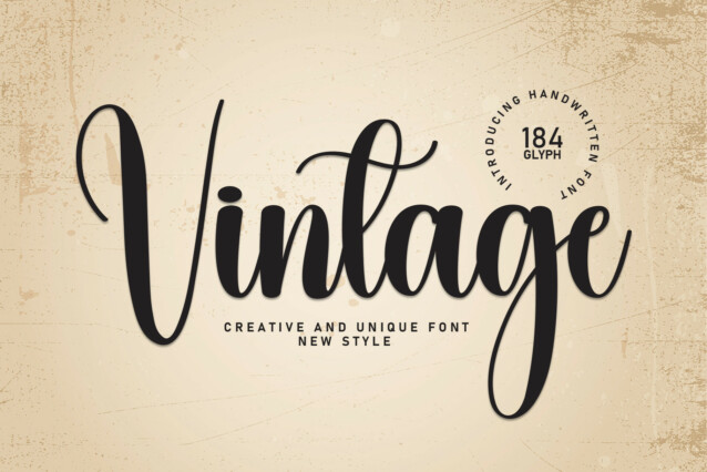 Vintage Calligraphy Typeface - Download Free Font
