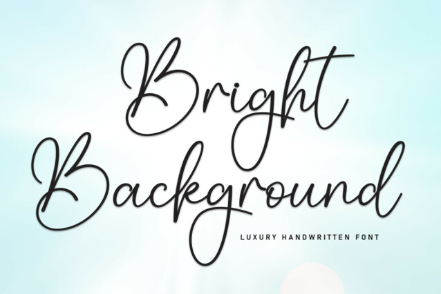 Bright Background Script Font - Download Free Font
