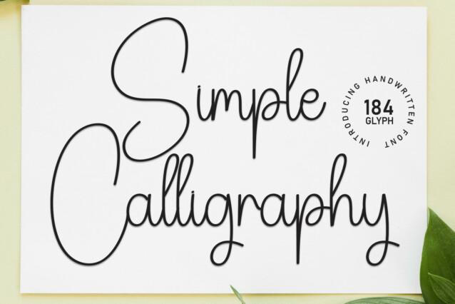 Simple Calligraphy Font - Download Free Font