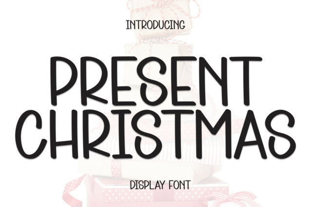 Present Christmas Display Font - Befonts