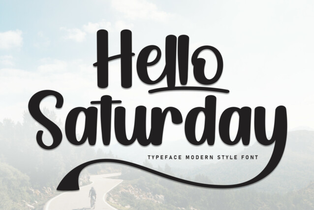 Hello Saturday Display Font - Befonts