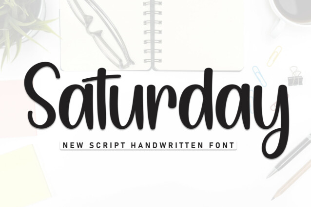 Saturday Display Font - Befonts