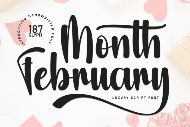 Month February Script Font - Download Free Font