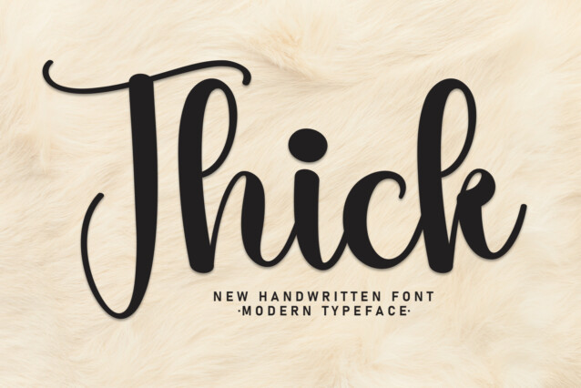 Thick Script Font - Download Free Font
