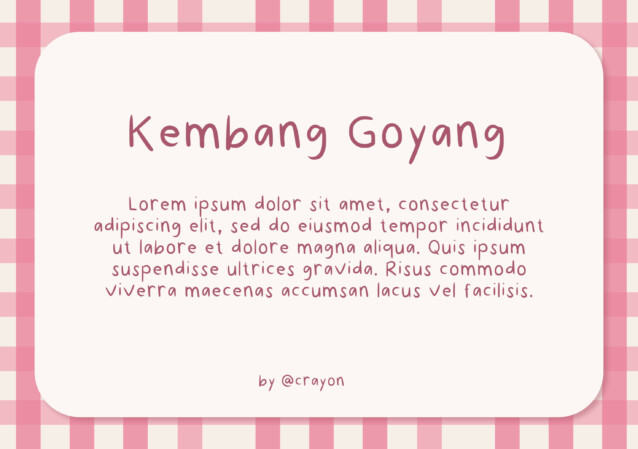 Kembang Goyang Display Font - Download Free Font