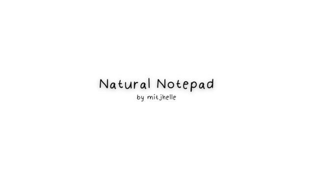 Natural Notepad Font - Download Free Font