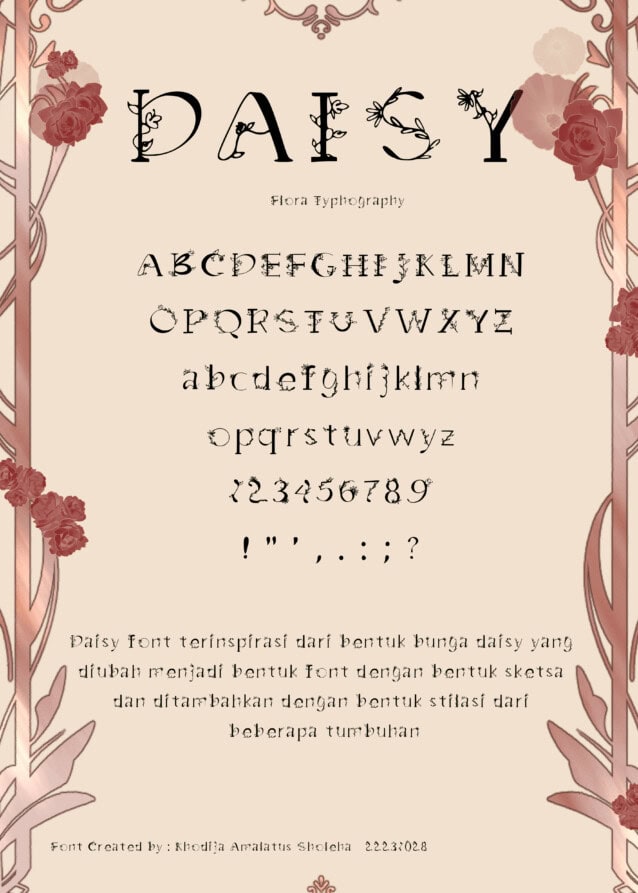Daisy Flower font - Download Free Font