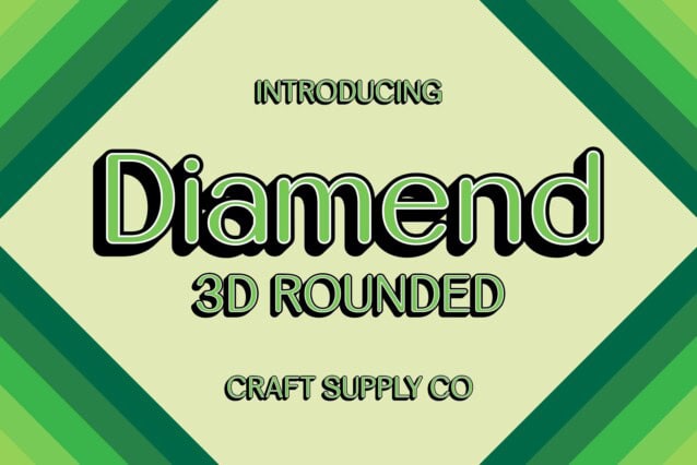 Diamend Rounded 3D Font - Download Free Font