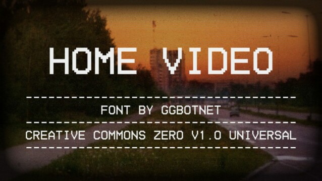 Home Video Font - Download Free Font