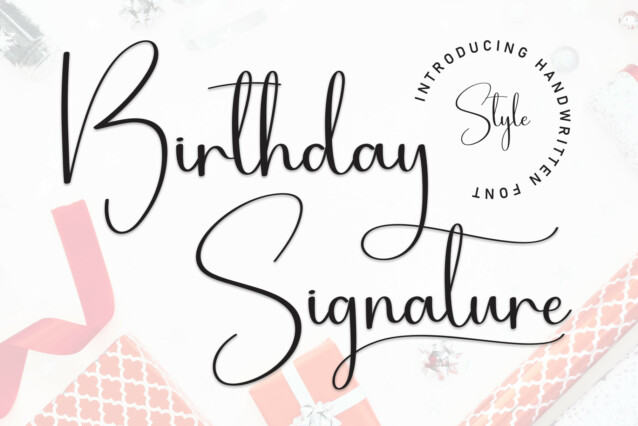 Birthday Signature Script Font - Download Free Font
