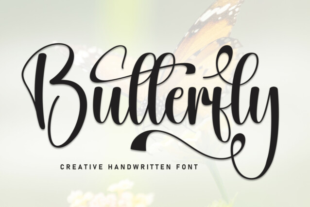 Butterfly Calligraphy Typeface - Download Free Font