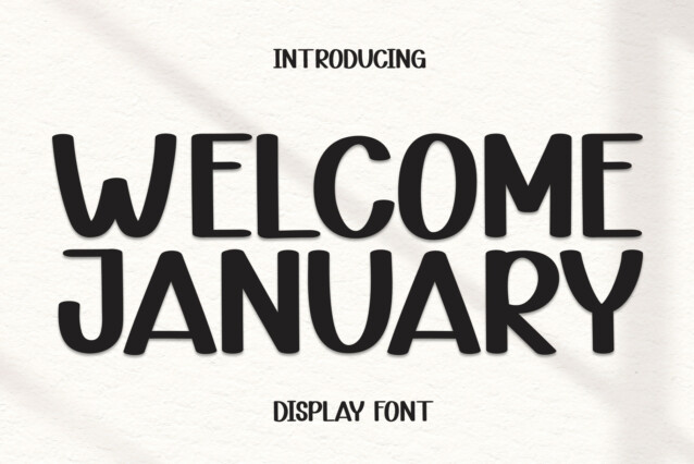 Welcome January Display Font - Download Free Font