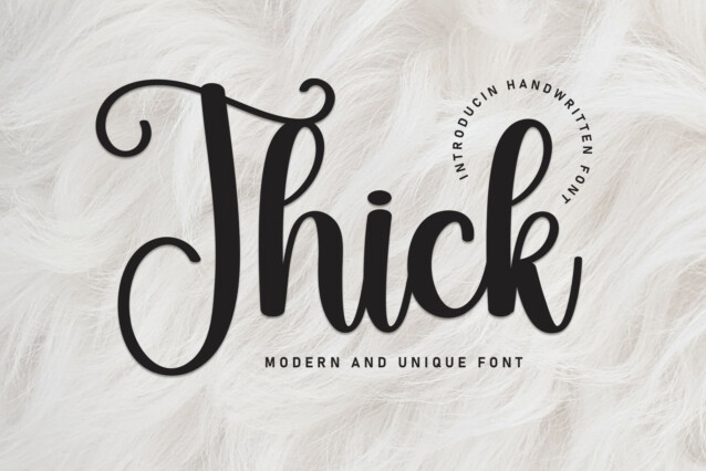 Thick Script Font - Download Free Font