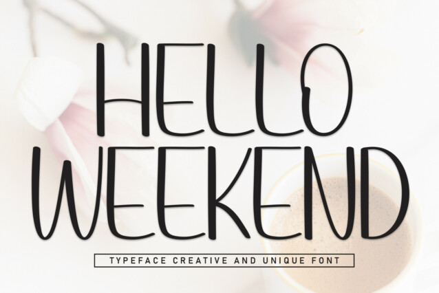 Hello Weekend Display Font - Download Free Font