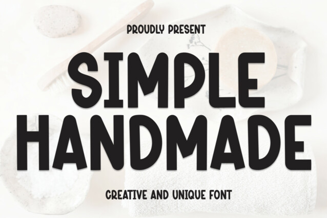 Simple Handmade Display Typeface - Download Free Font