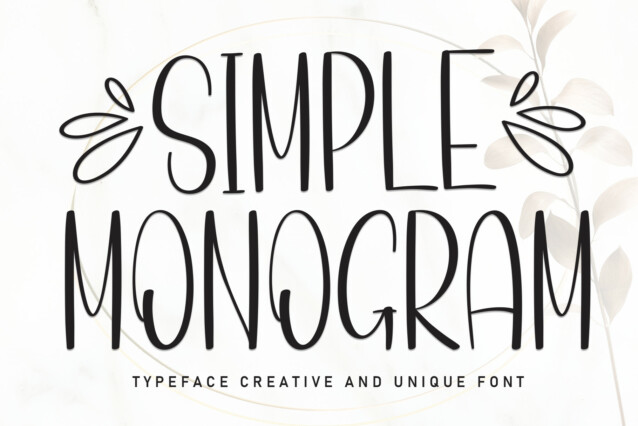 Simple Monogram Display Font - Download Free Font