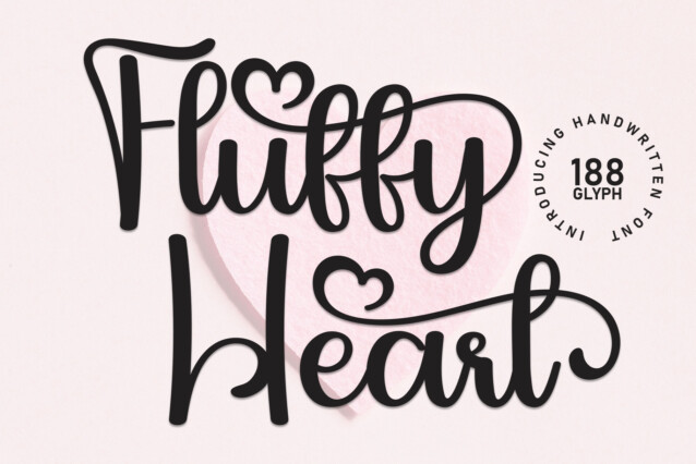 Fluffy Heart Script Font - Download Free Font