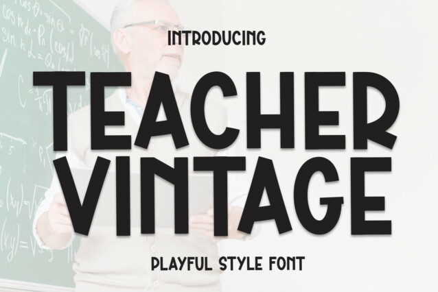 Teacher Vintage Display Font - Download Free Font