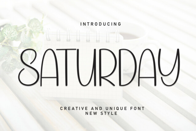 Saturday Display Typeface - Download Free Font