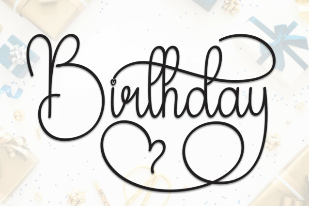 Birthday Script Font - Befonts