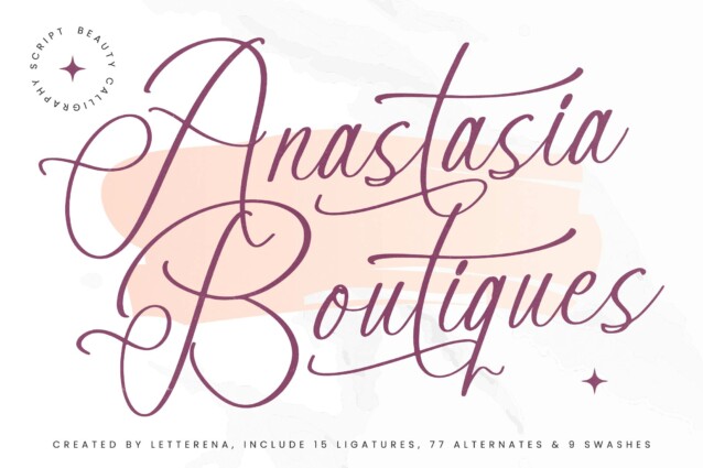 Anastasia Boutiques Font - Download Free Font