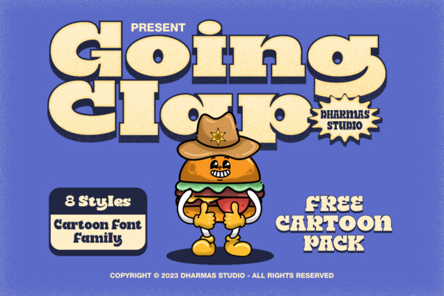 Going Clap Typeface - Befonts