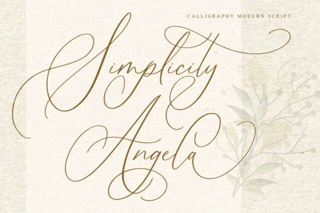 Simplicity Angela Script Font - Download Free Font