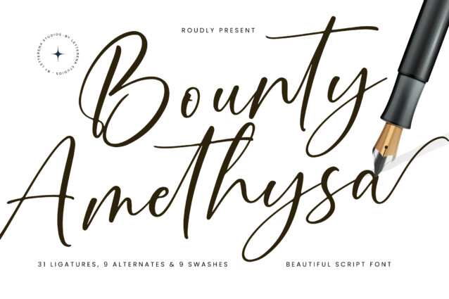 Bounty Amethysa Font - Download Free Font