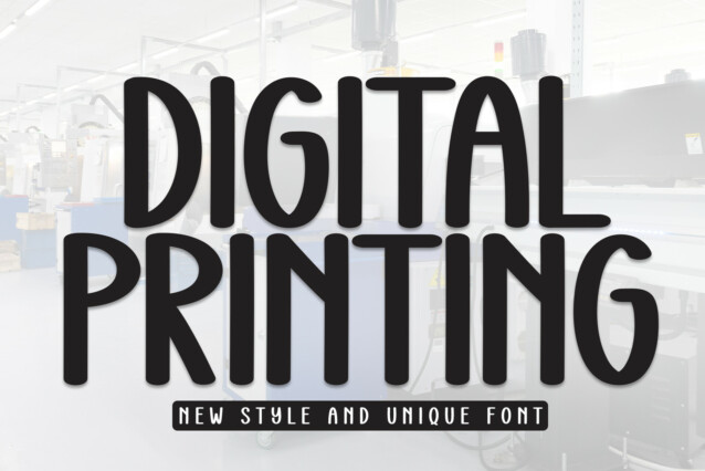 Digital Printing Display Font - Download Free Font