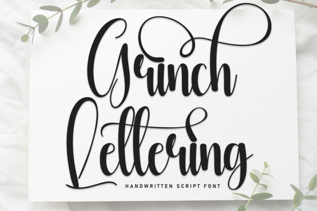 Grinch Lettering Script Font - Befonts