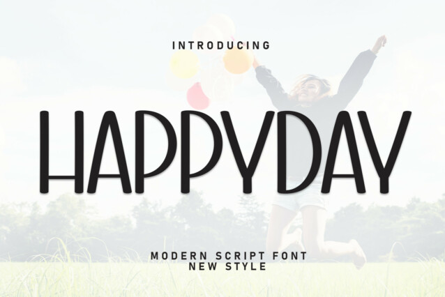 Happyday Display Font - Befonts