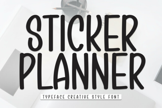 Sticker Planner Display Font - Befonts