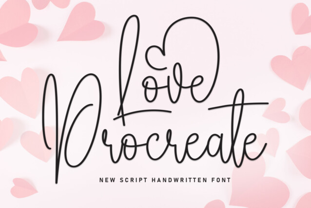 Love Procreate Script Font - Befonts