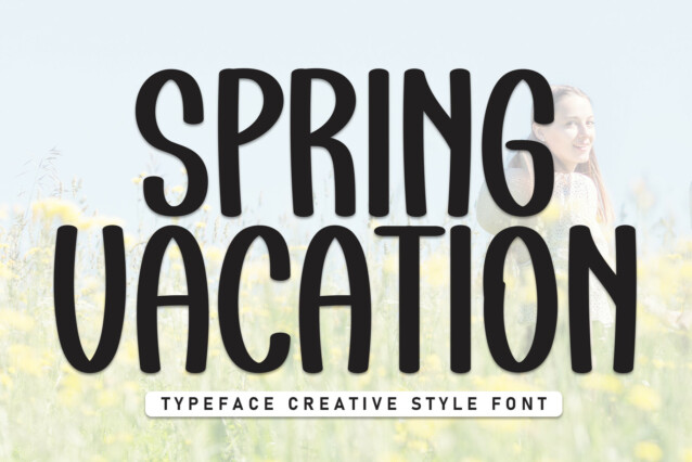 Spring Vacation Display Font - Befonts