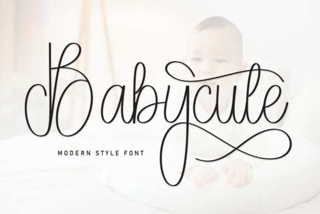 Babycute Calligraphy Font - Befonts
