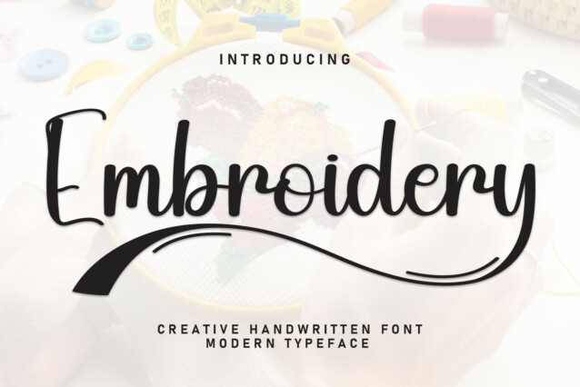 Embroidery Script Font - Download Free Font