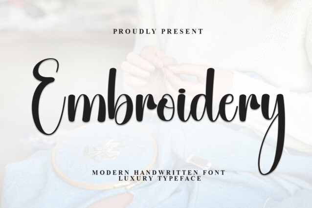 Embroidery Script Font - Download Free Font