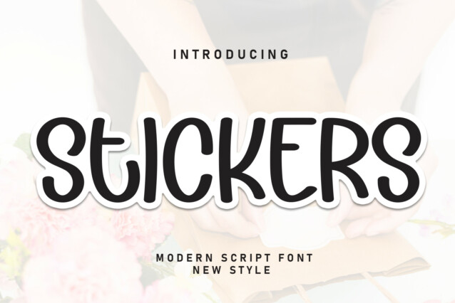 Stickers Display Font - Befonts