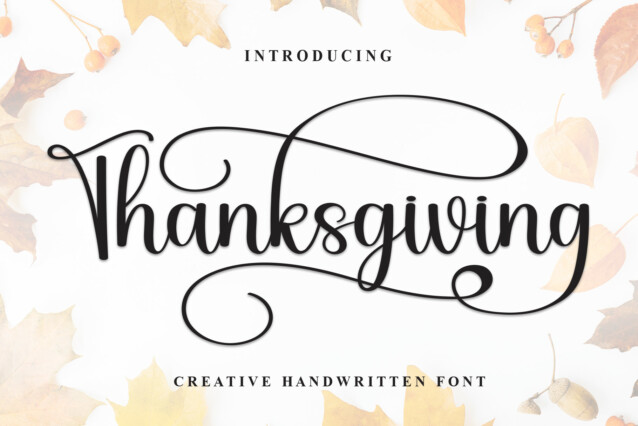 Thanksgiving Calligraphy Font - Download Free Font